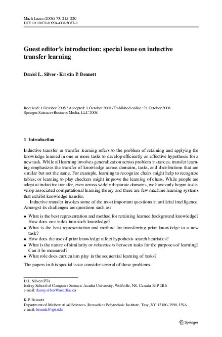 Pdf Guest Editors Introduction Special Issue On Inductive Logic Programming Ilp 2012