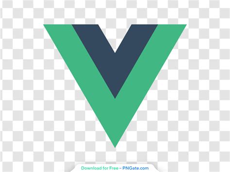 Vue Js Green Blue Minimalist Flat Icon Free Png Pngate