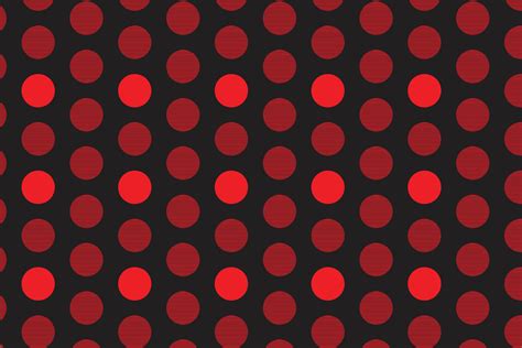 Simple Abstract Seamlees Red Polka Dot Pattern On Black Colour