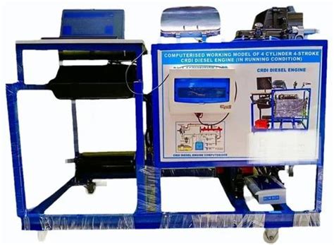 Working Condition Of Diesel Engine Crdi 4 Stroke Engine Assembly With Fault Simulation Board At