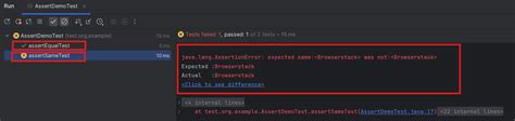 Junit Assert Browserstack