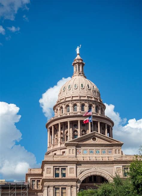 The Exterior Of The Texas State Capitol Building In Downtown Austin