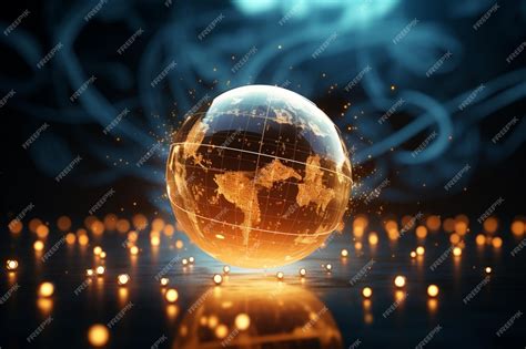 Premium Ai Image Abstract Sphere Emits Light Intertwined With Online Banking And
