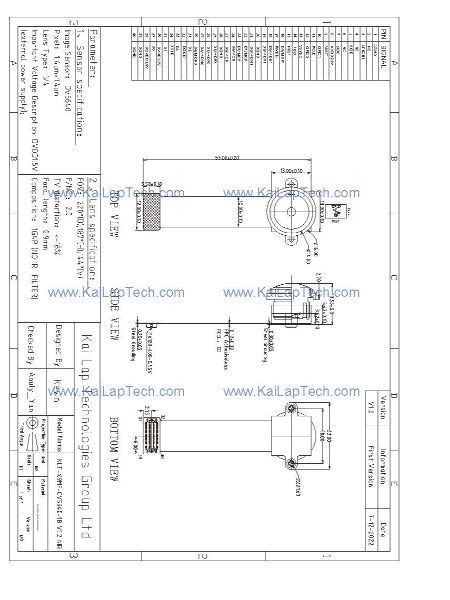 Bulk Buy Hong Kong Sar Wholesale Klt X9mf Ov5640 1b V12 Nir 5mp Ov5640 1b Mipi And Dvp Parallel