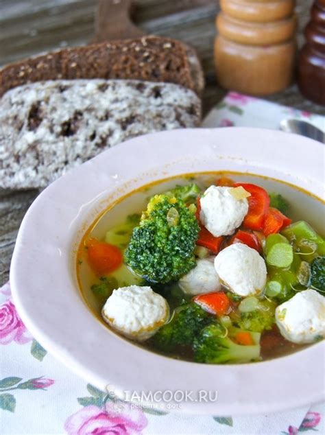 Овощной суп с фрикадельками — рецепт с фото Идеи для блюд Еда Суп с фрикадельками