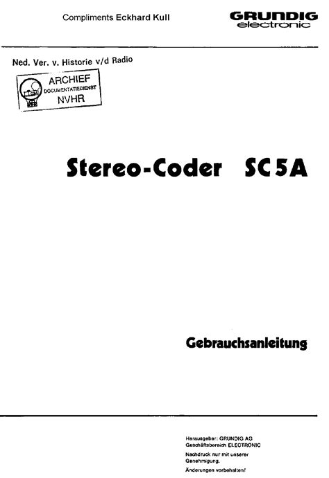 grundig sc5a stereo coder generator usr sm service manual download schematics eeprom repair