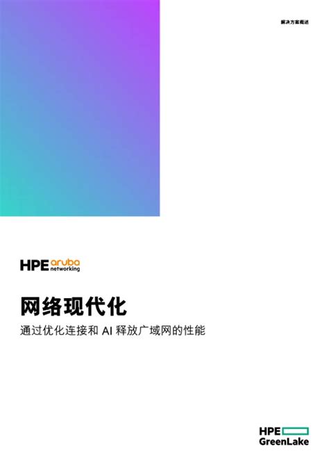 网络现代化 通过优化连接和 Ai 释放广域网的性能