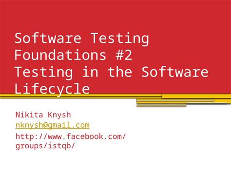 pptx software testing foundations part 2 testing in software