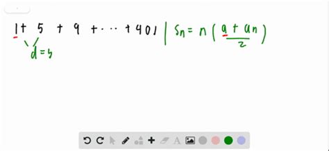 SOLVED A Partial Sum Of An Arithmetic Sequence Is Given Find The Sum