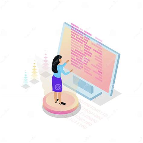 Programming Isometric Concept Stock Illustration Illustration Of