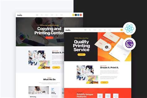 Printify Gatsby React Printing Company Template Latest Version