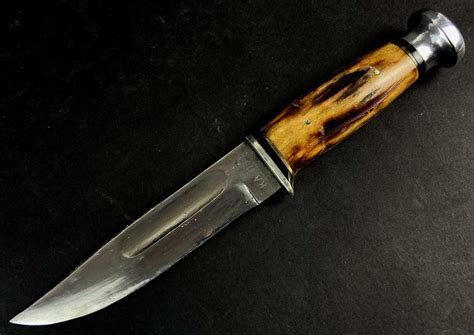 Lot Vintage Kabar Stag Handle Fixed Blade Knife