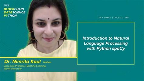 Introduction To Nlp With Python Spacy Dr Nimrita Koul