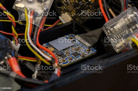 Closeup Of A Microchip Processor Used For Electrical Engineering