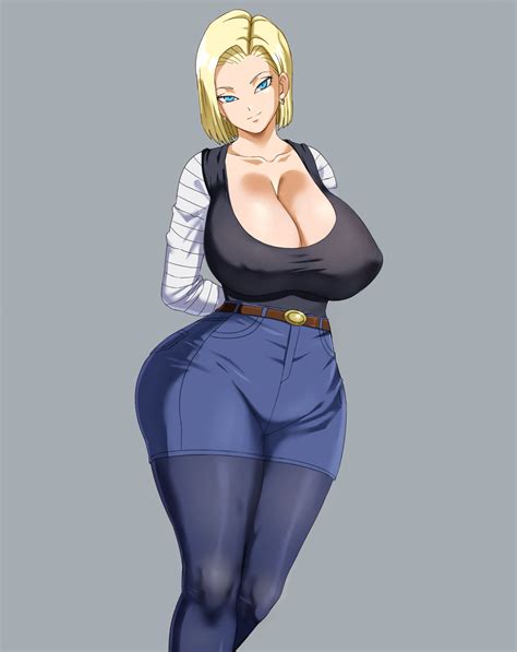 Rule 34 1girls Android 18 Animated Blonde Blonde Hair Blue Eyes