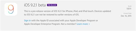 Apple Seeds First Beta Of IOS 9 2 1 To Developers IClarified