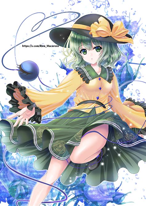 Komeiji Koishi Touhou Commentary Request 1girl Black Hat Bow Breasts Buttons Collared