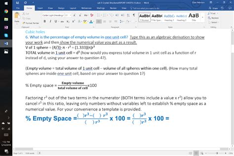 Solved Need Help With This For Simple Cubic Body Centered Chegg