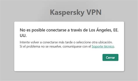 no es posible conectar para usuarios particulares kaspersky support