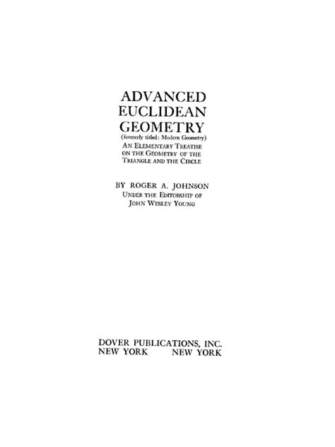 advanced euclidean geometry pdf