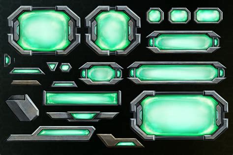 Sci Fi UI By Free Game Assets GUI Sprite Tilesets