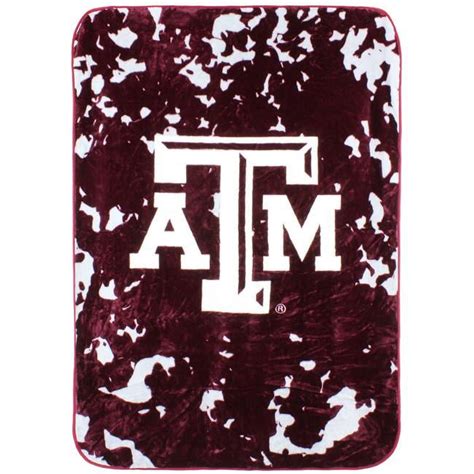 College Covers Texas Aandm Aggies Huge Raschel Throw Blanket Bedspread