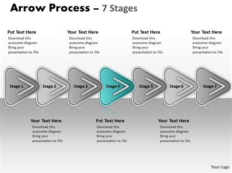 Linear Process 7 Stages 50 PowerPoint Presentation Templates PPT Template Themes