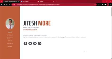 Portfoliowebsite Portfolio Html Css Bootstrap Js Jitesh More
