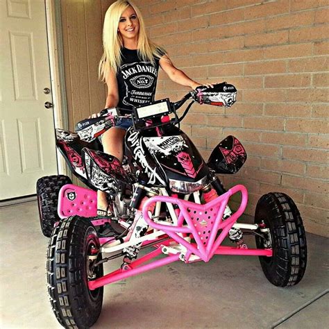Girls On Quads Adult Atv Black Atv With Pink Accents Custom Pink Atv Design
