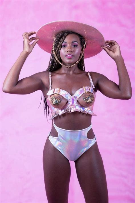 Holographic Leather Lingerie Cupless Bra Etsy