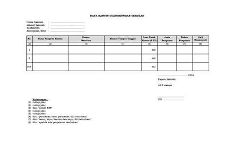 Contoh Format Membuat Data Kantin Sekolah Pdf