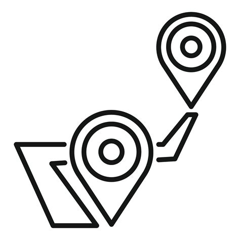 Gps Navigation System Showing Route With Destination And Starting Points Vector Art At