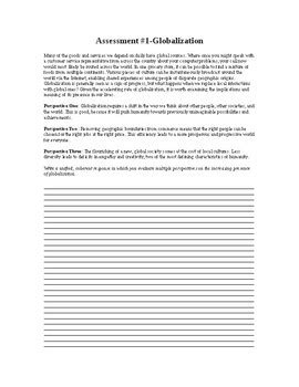 International Relations Globalization Assessment TpT