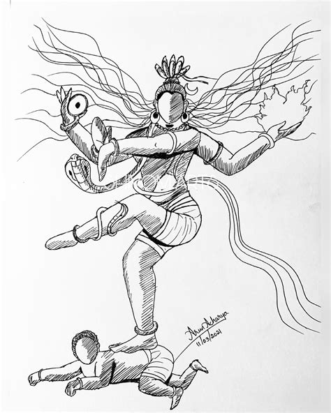 Nataraja Pencil Sketch A Timeless Masterpiece