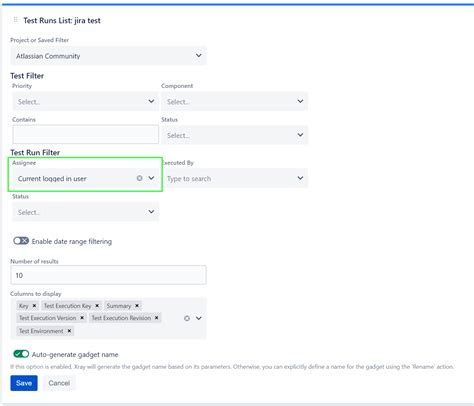 Create A Dashboard With Test Run Execution Assigne