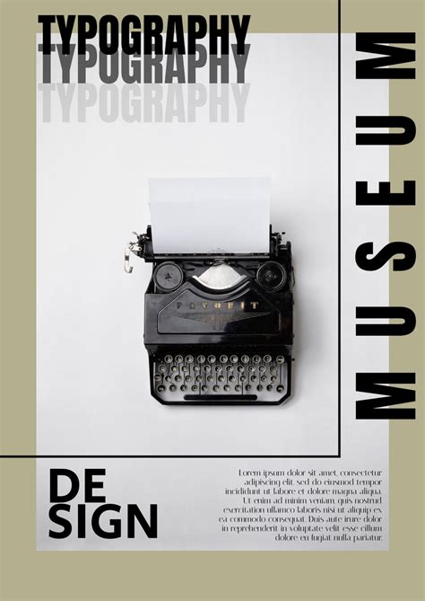Typography Design Museum Poster Poster Template