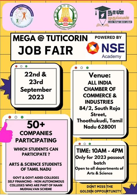 Naan Mudhalvan Tnsdc On Linkedin Tuticorin Thuthukudi Naanmudhalvan Nseacademy Nse Job…