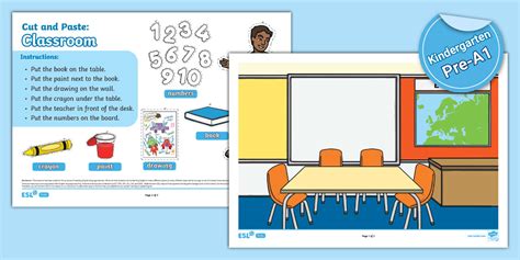 Esl Cut And Paste Classroom Activity Teacher Made Twinkl