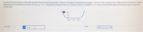 Solved A Particle Can Slide Along A Track With Elevated Ends Chegg