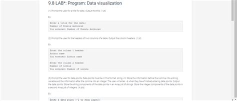 Solved Begin Tabular Ll Lab And 981 Lab Program Data