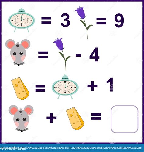 Math Task Additional Education2 Stock Vector Illustration Of