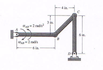 Solved Link AB Has Angular Velocity And Angular Acceleration Chegg Com