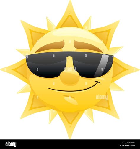 Smiling Sun With Sunglasses Stock Vector Image And Art Alamy