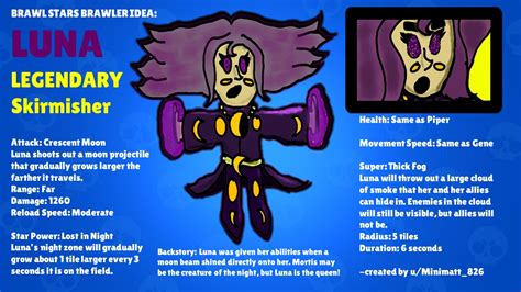 Idea Concept Art Brawl Stars Brawler Concept 10 Luna Brawlstars