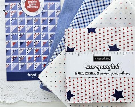 Frontier Quilt Kit Star Spangled Version Prairie Grass Patterns Etsy