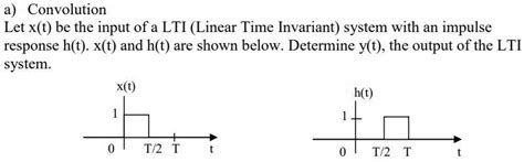 Get Answer A Convolution Let Xt Be The Input Of A Lti Linear Time