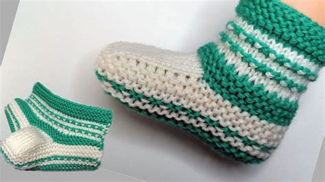 Пинетки спицами Простые детские носочки спицами на любой возраст Youtube