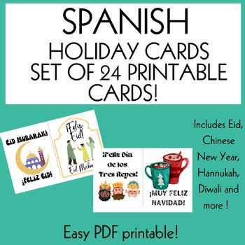 Spanish Greeting Cards Bundle Of 66 Tarjetas En Español Tpt