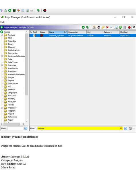 Github Internet Malcore Ghidra Plugin Ghidra Plugin To Allow Dynamic Emulation Of Files