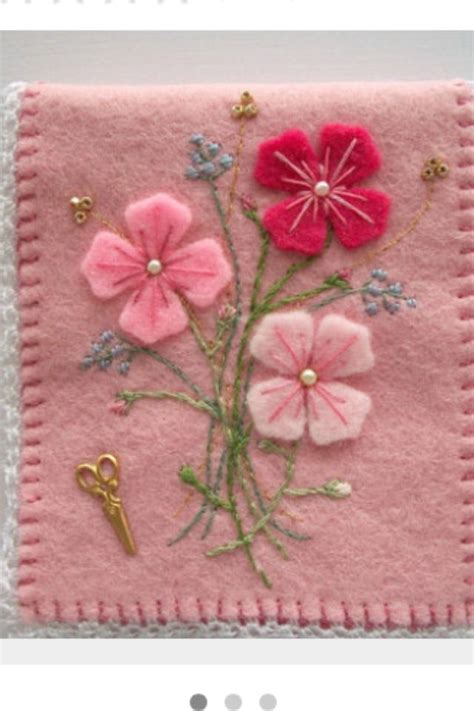 Pin By Bekah Rose On Felt Fabric Felt Embroidery Needle Book Felt